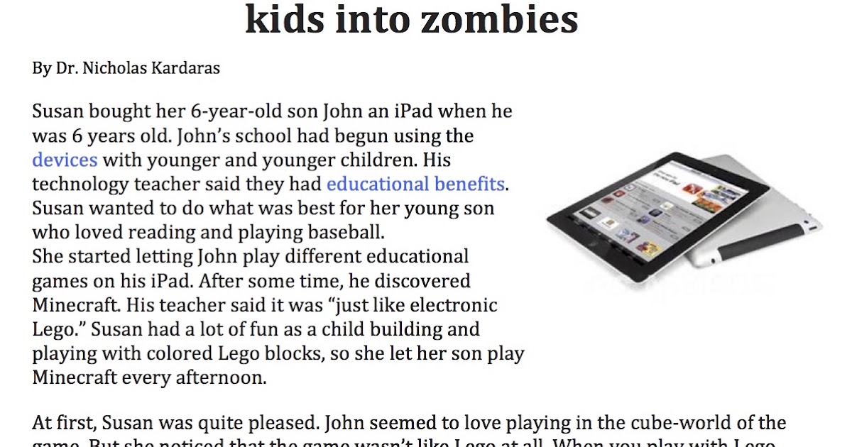 First Year English Reading: 9. Tech Kids Magazine Article