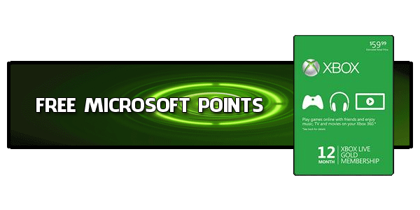 We will send your free Microsoft Points Codes