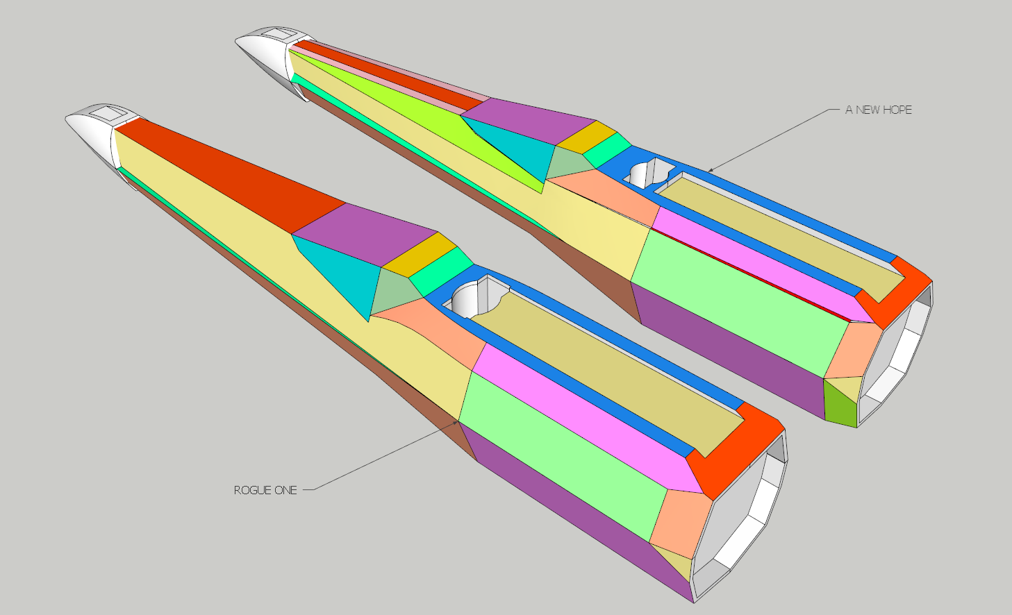 Stinson's All Things Star Wars Blog: Rogue One X-Wing Comparison
