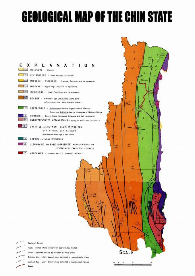 MOE KYAW.ENGINEER: GEOLOGICAL MAP OF THE MYANMAR
