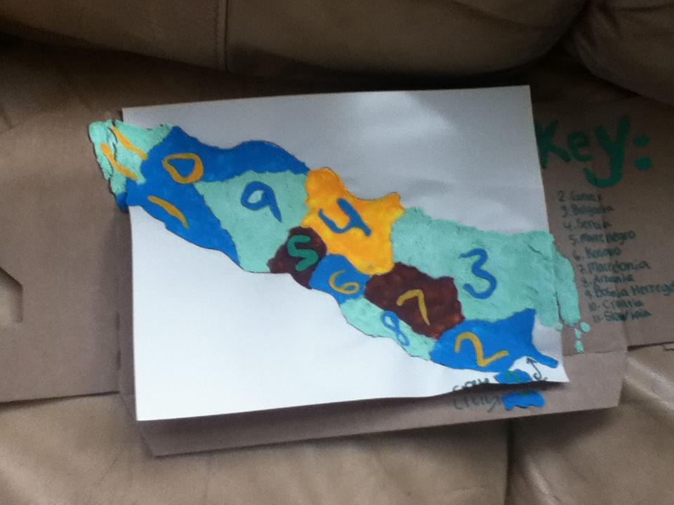 This is the Weekly Blog: Week 6: Play Doh Relief Map