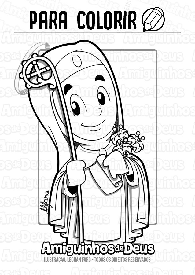 Santa Ângela de Foligno para colorir ~ Amiguinhos de Deus