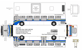SP. Papel Modelismo: PaperBus 2001 New Flyer D40LF - TransLink