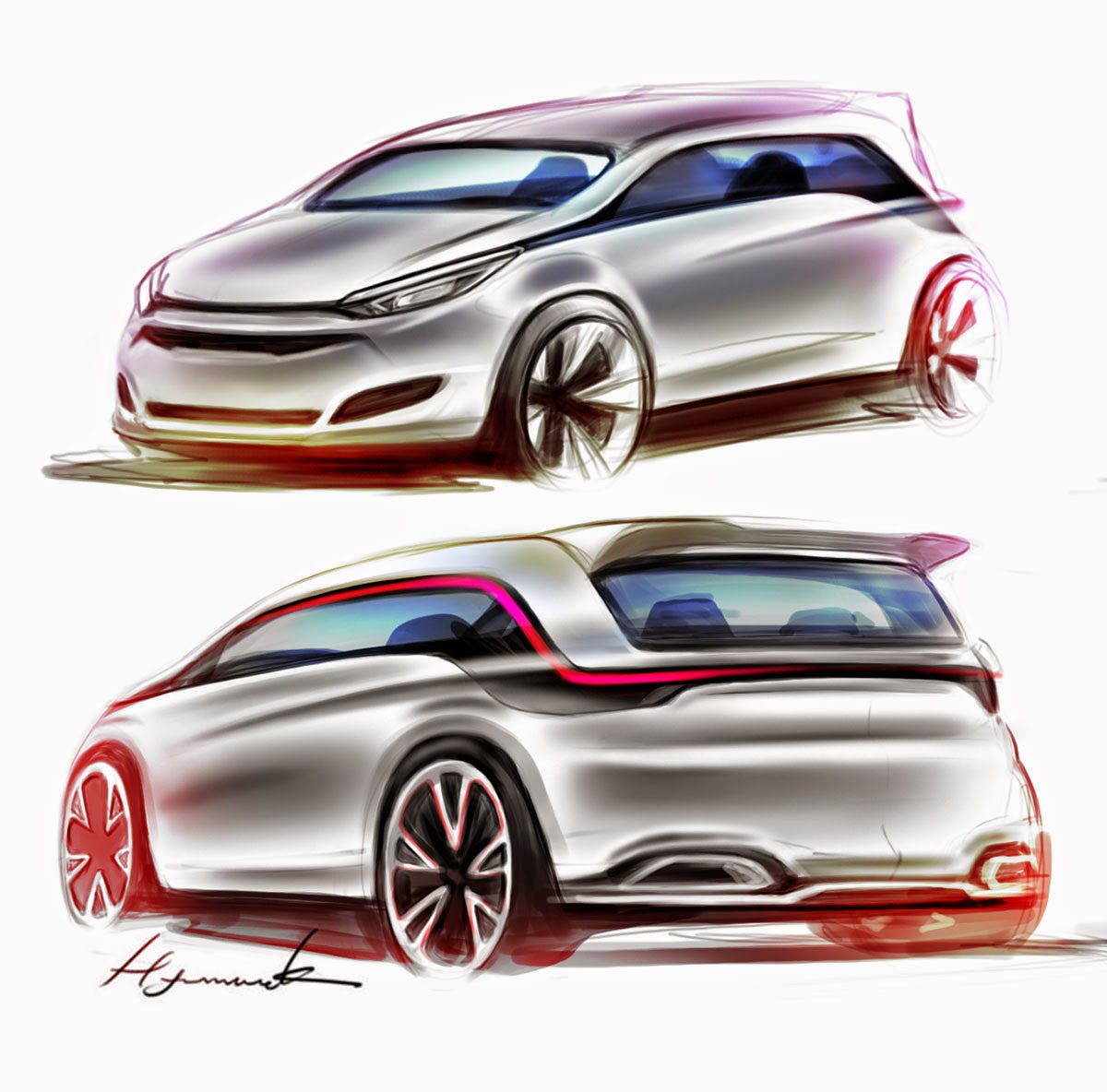Hyunwook Kang's Design: a segment hot hatchback design update II