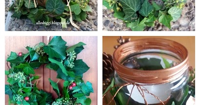 Bärbel bloggt: Tutorial Efeukranz und Windlichter