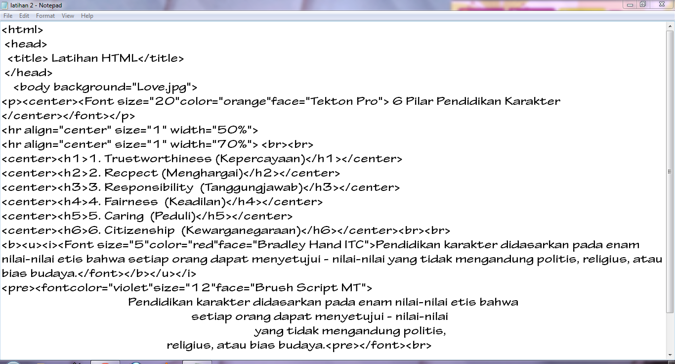 Latihan HTML #2 | Ardiana's Blog
