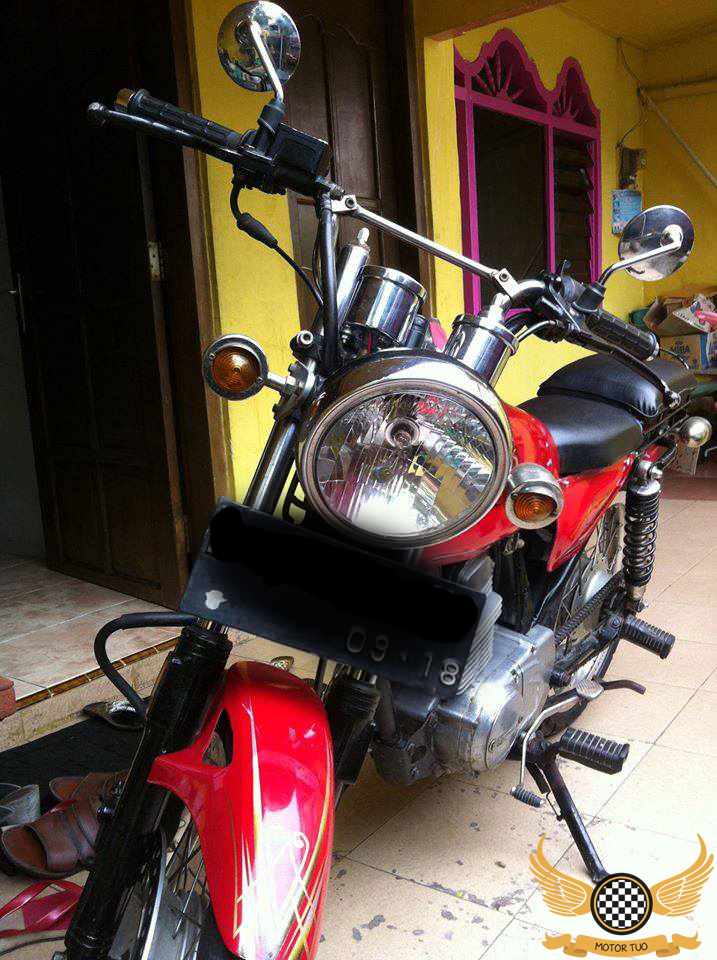 Modifikasi Klasik Honda CB - Merah Unik - Motorku Club