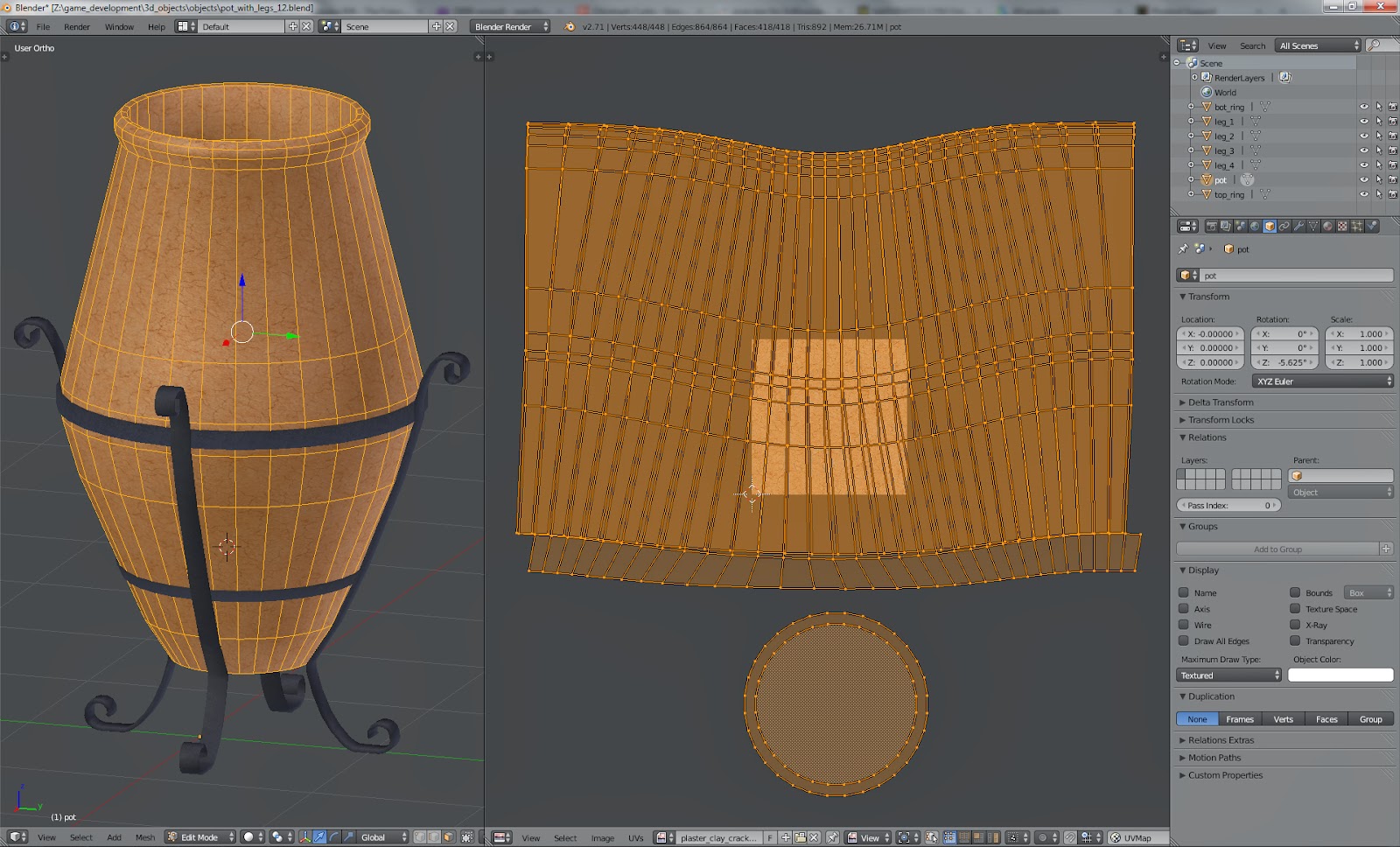 VR Game Development: Pottery UV Mapping