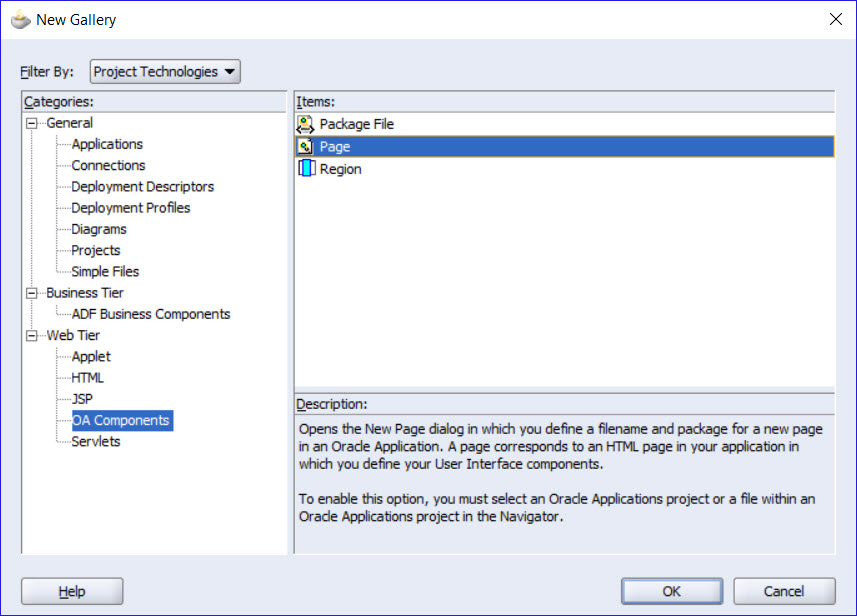 Oracle Application Framework: Manual Search Page in OAF