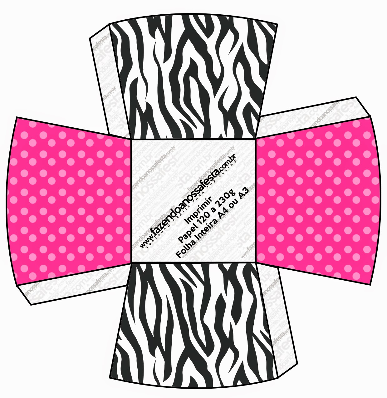 Zebra and Pink: Free Printable Boxes. | Oh My Quinceaneras!