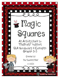 The Teaching Thief: Magic Squares: Supporting ELA Vocabulary & Concepts ...