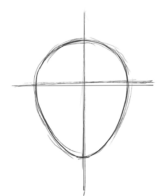 Drawing Tutorial 007 - Drawing a face looking up | Devi library