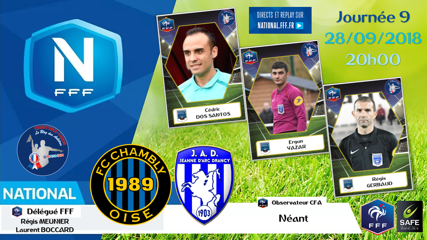 FFF - NATIONAL - DÉSIGNATIONS ARBITRES - Journée 9 [27-28/09/2018] # ...