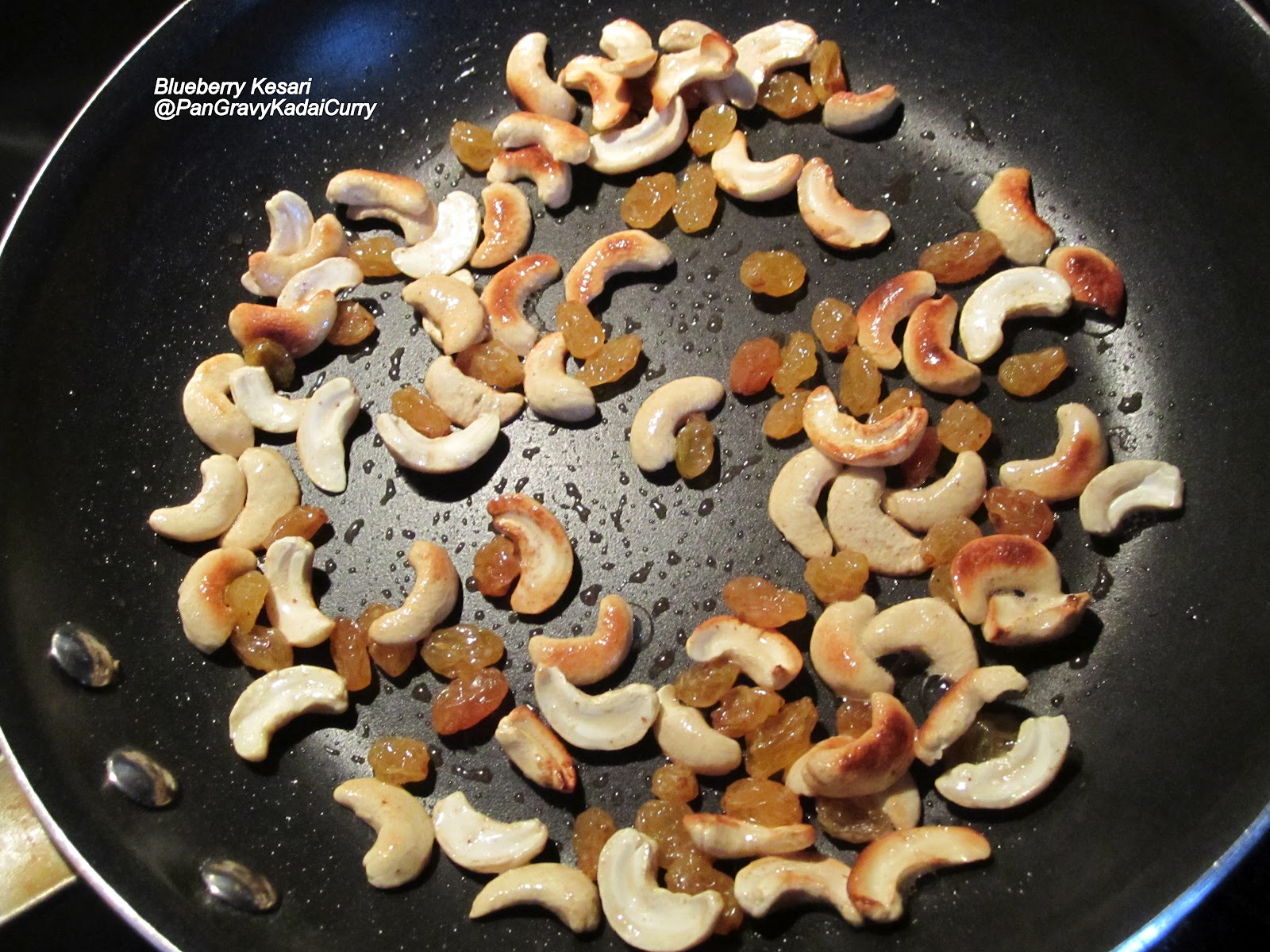 Pan Gravy Kadai Curry: Fruit Kesari - Blueberry Kesari