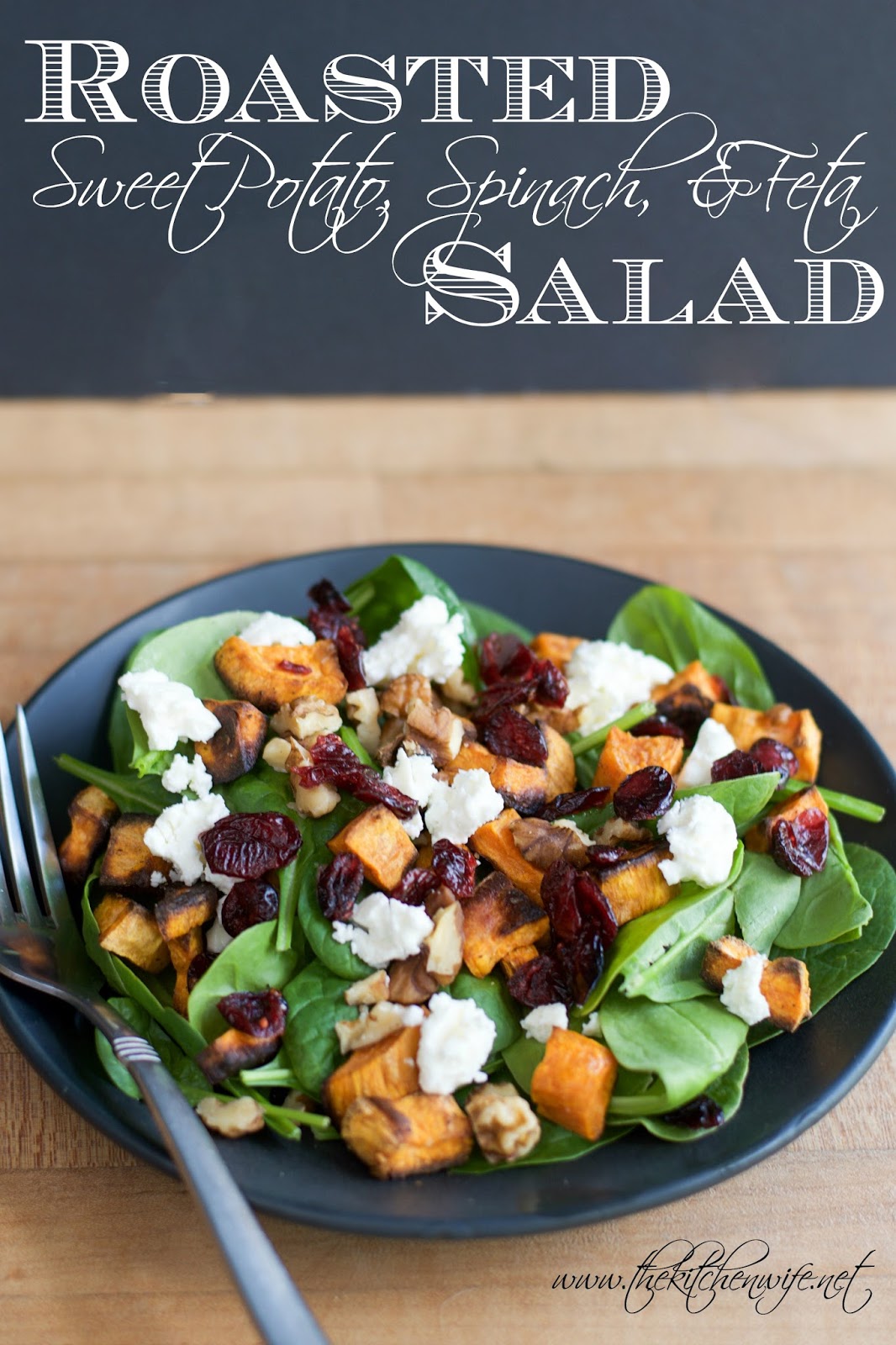 Roasted Sweet Potato Spinach And Feta Salad ~the Kitchen Wife~