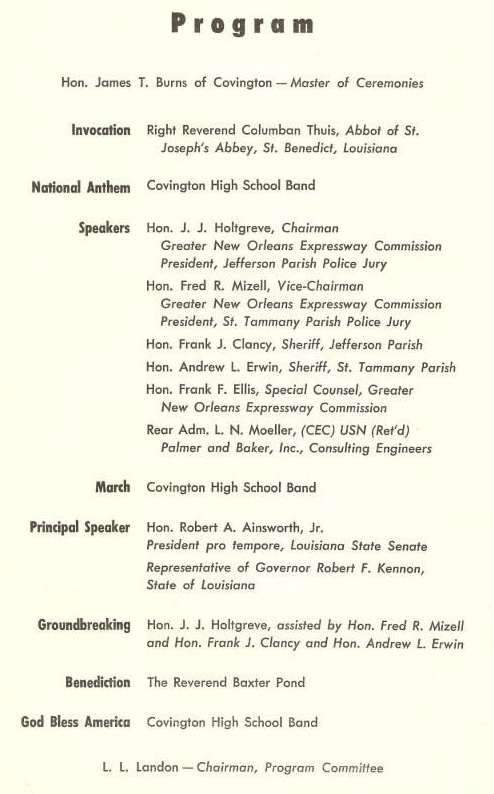 Tammany Family: Causeway Groundbreaking Ceremony