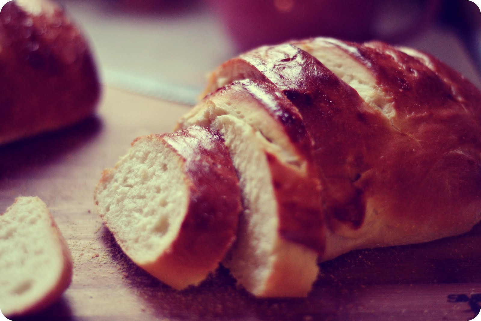 feeding chase.: french bread.