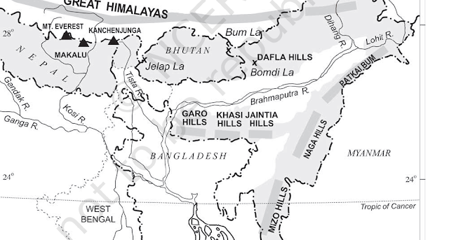 Civil Services Exam Preparation: Mountain Ranges of India_ North East