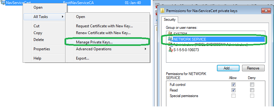 NAV 2013 Credential Type - How to Use?