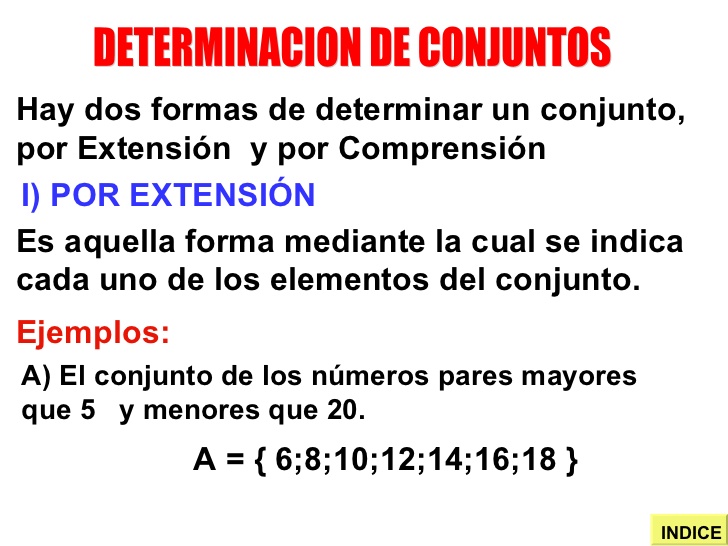 DETERMINACIÓN Y CLASIFICACIÓN DE CONJUNTOS