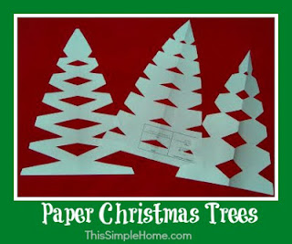 Paper Christmas Trees - This Simple Home