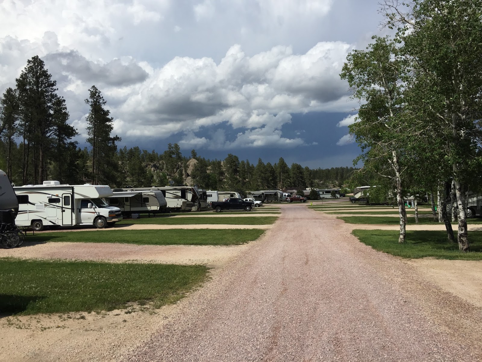 BLUE SKY AHEAD: Custer's Gulch RV Park, South Dakota