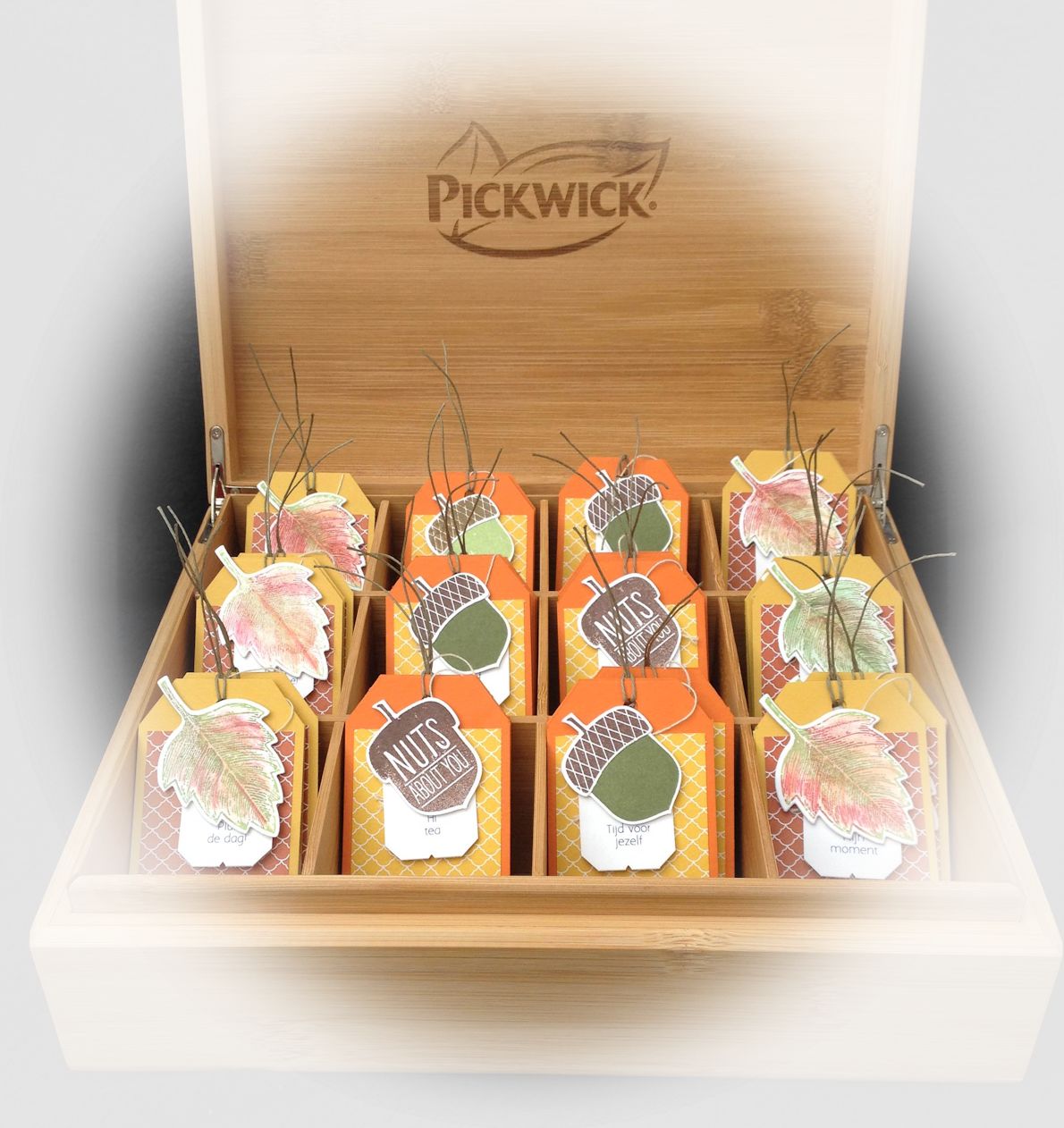 Stamping with Caroline: Herfst theedoos - Autumn teabox