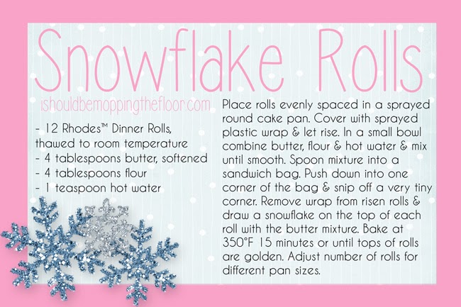 Snowflake Rolls | i should be mopping the floor