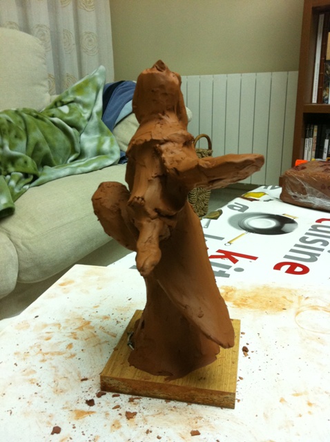 BUSAGANASHI CREATION PROCESS III (estructura y volumen "bruto" en arcilla)