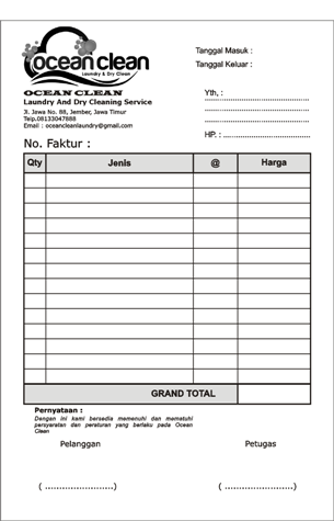 Cetak Nota/ Bon/ Faktur/ Kwitansi/ invoice | Percetakan di Malang ...