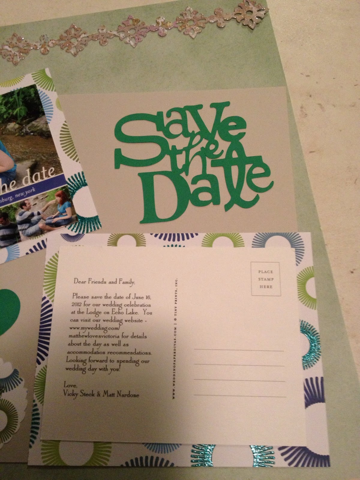 Very Vicky: Save The Date Scrapbook Page