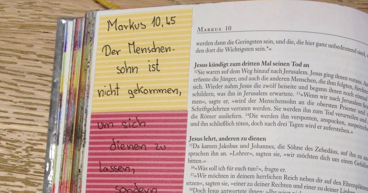 Conni's Bibel: Markus 10,45 Der Menschensohn ist nicht gekommen....