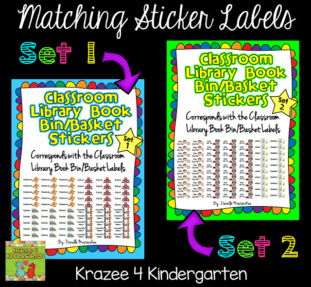 Krazee 4 Kindergarten: Classroom Library Labels