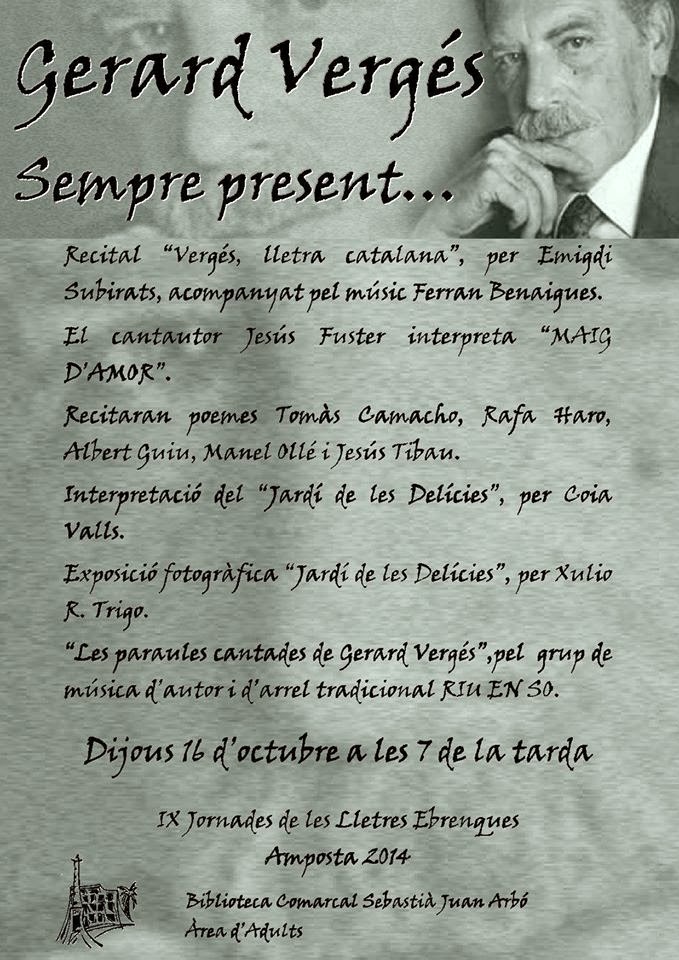 tens un racó dalt del món: Homenatge a Gerard Vergés