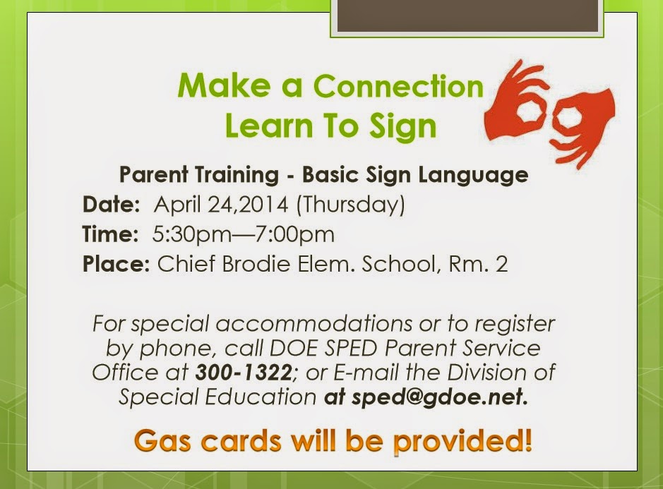 Reflective Journey in the Pacific: Parent Training - Basic Sign ...