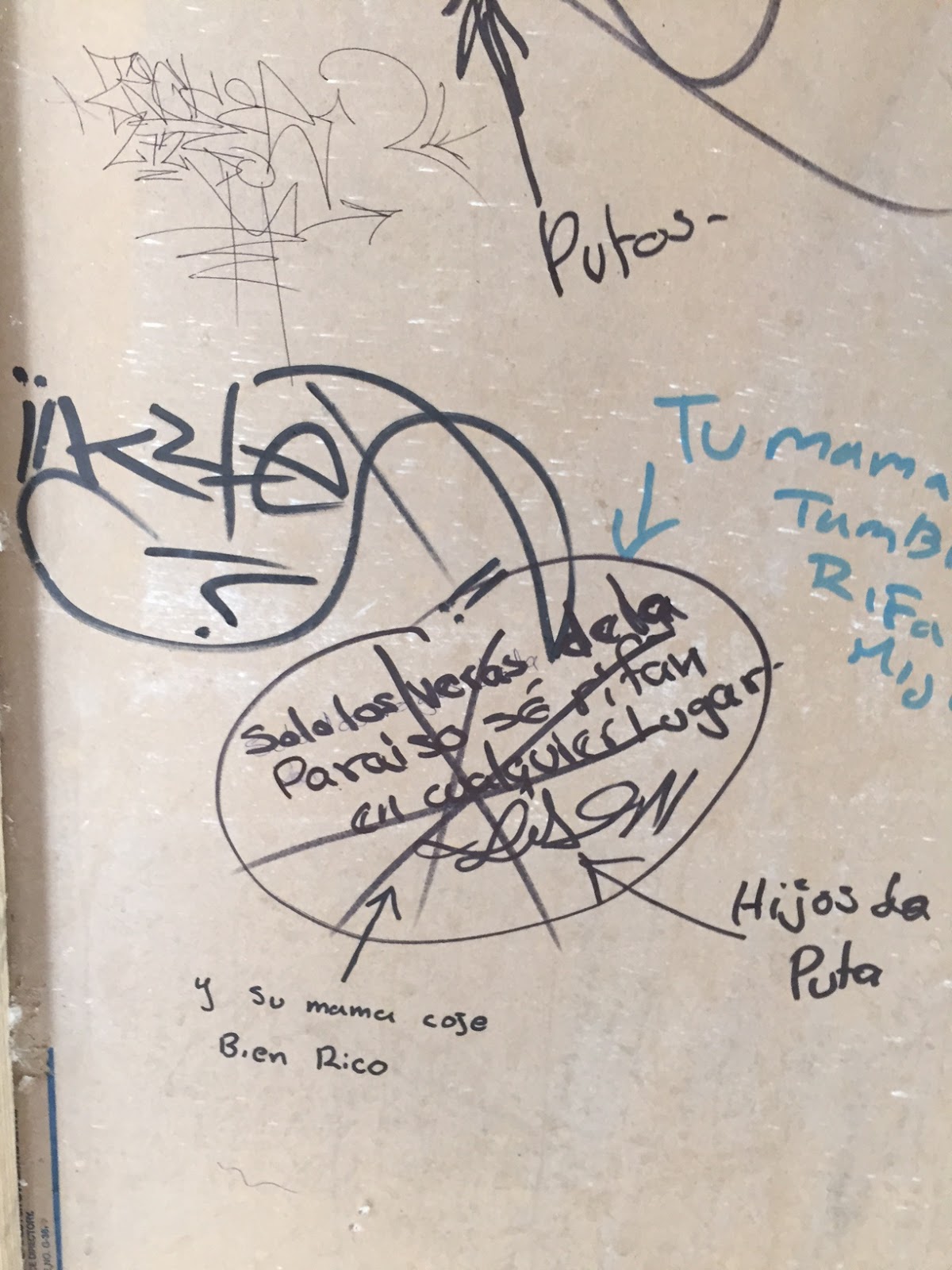 alterofilia (sin hache): No rayar las paredes