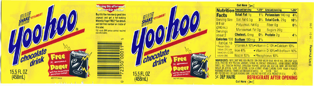 Yoohoo Nutrition Facts | Besto Blog
