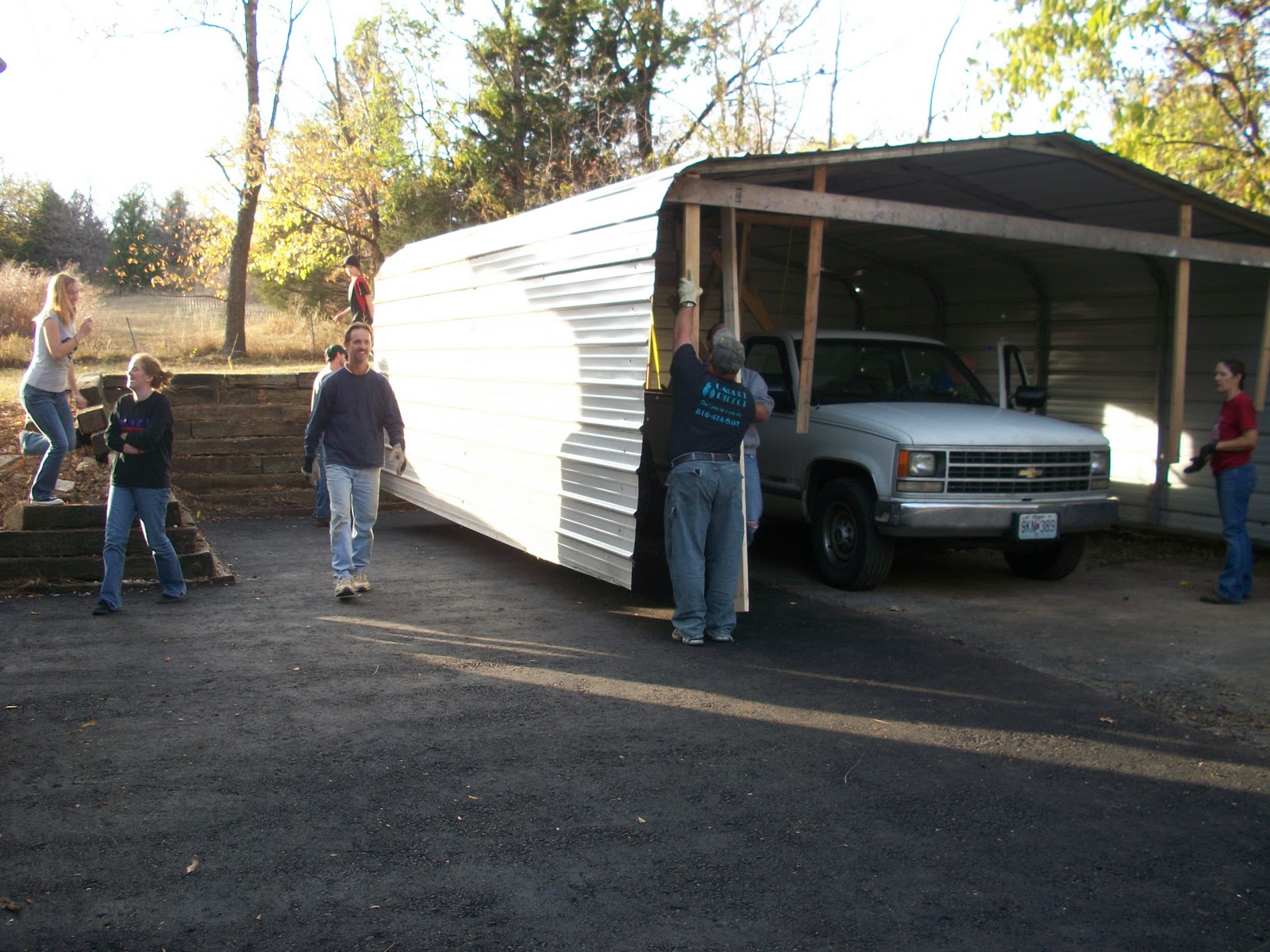 A House and Yard: The Floating Carport! Wait....What?