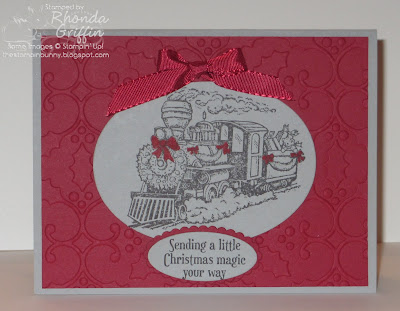 The Stampin' Bunny: Christmas Magic Express Train card Stepped Up