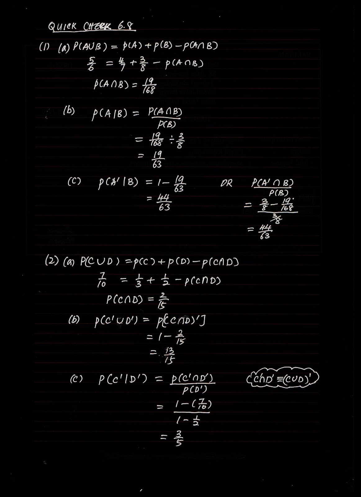 Stpm Mathematics T: PROBABILITY