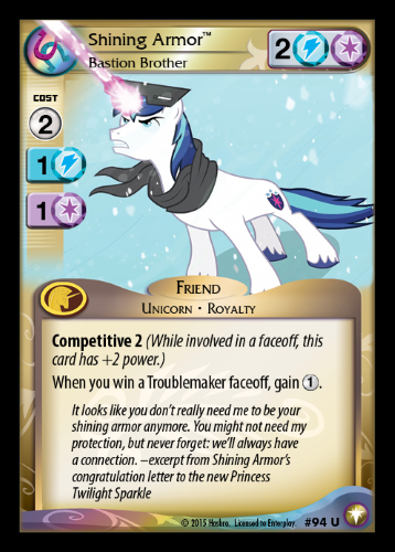 MLP Shining Armor, Bastion Brother CCG Cards | MLP Merch