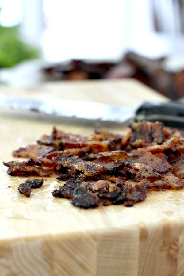 Linguine with Bacon, Figs and Basil - Grateful Prayer | Thankful Heart