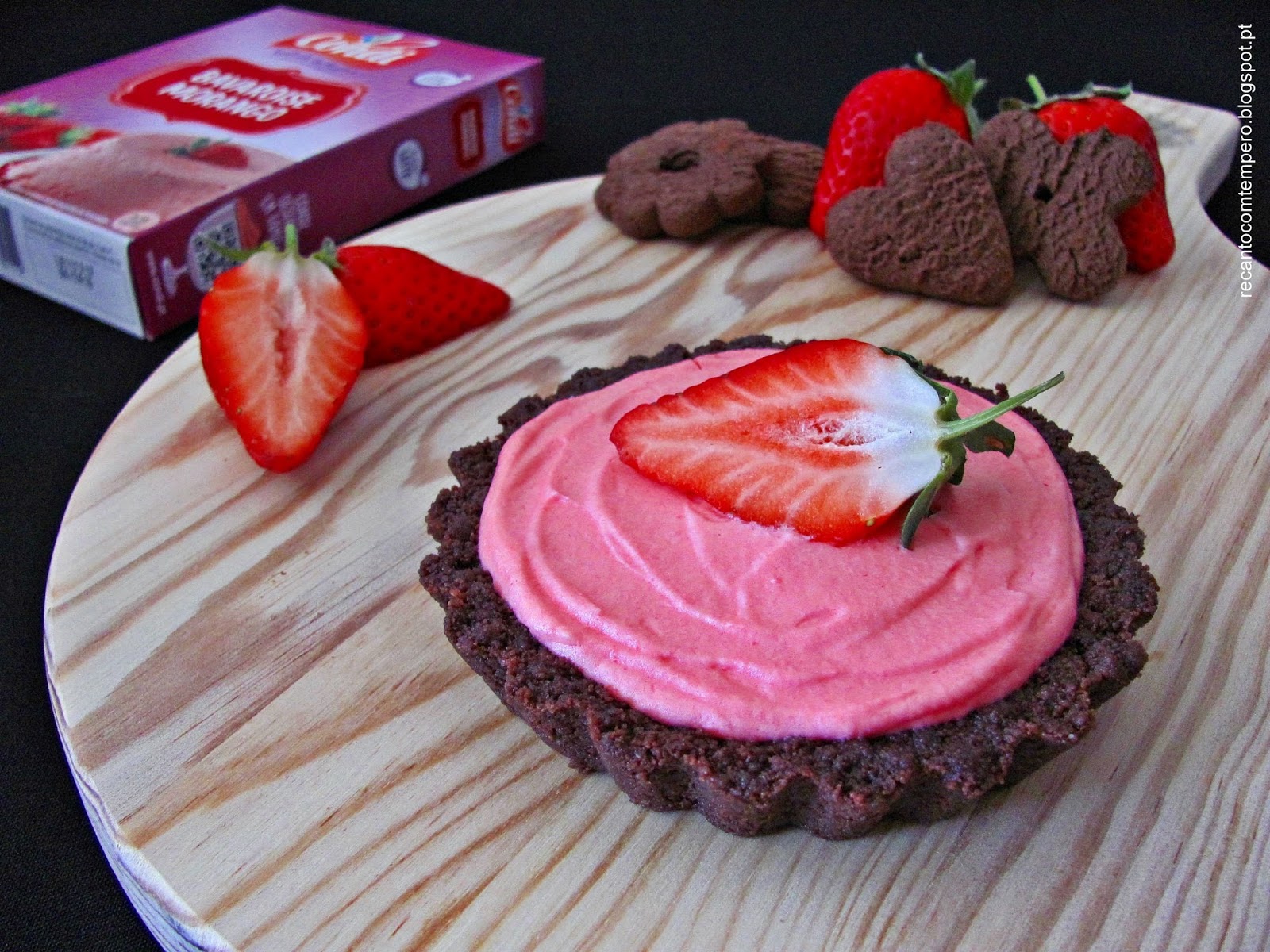 Tarteletes de bavaroise de morango