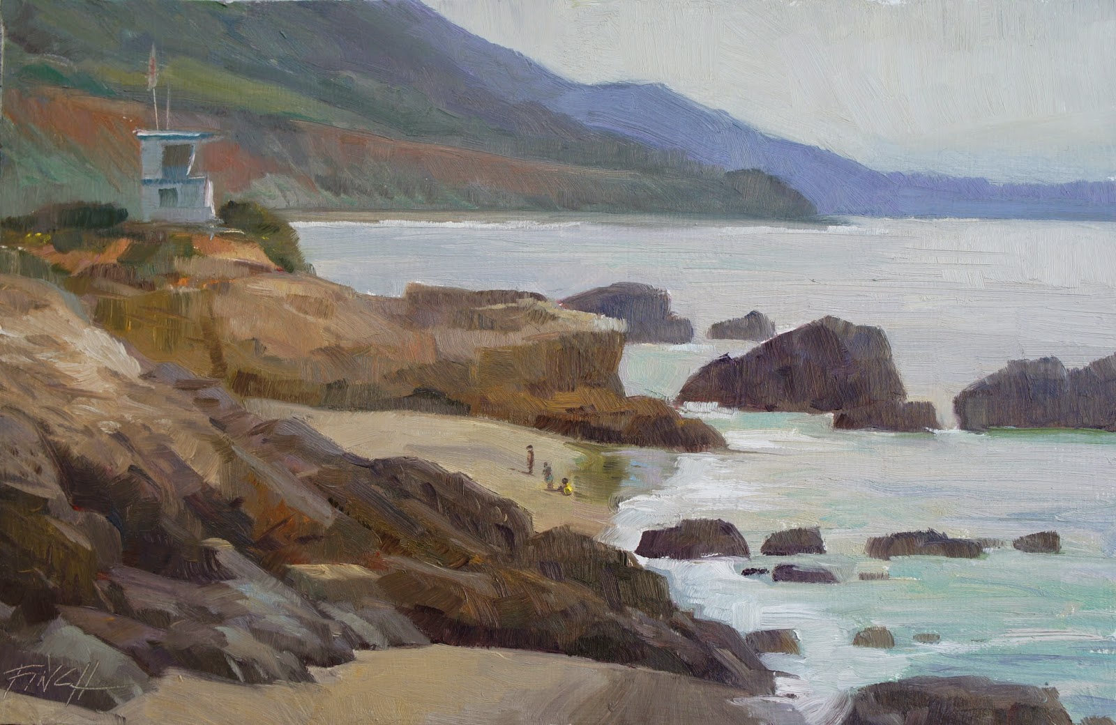 James Finch Art: Some Plein Air demos in Scenic Malibu