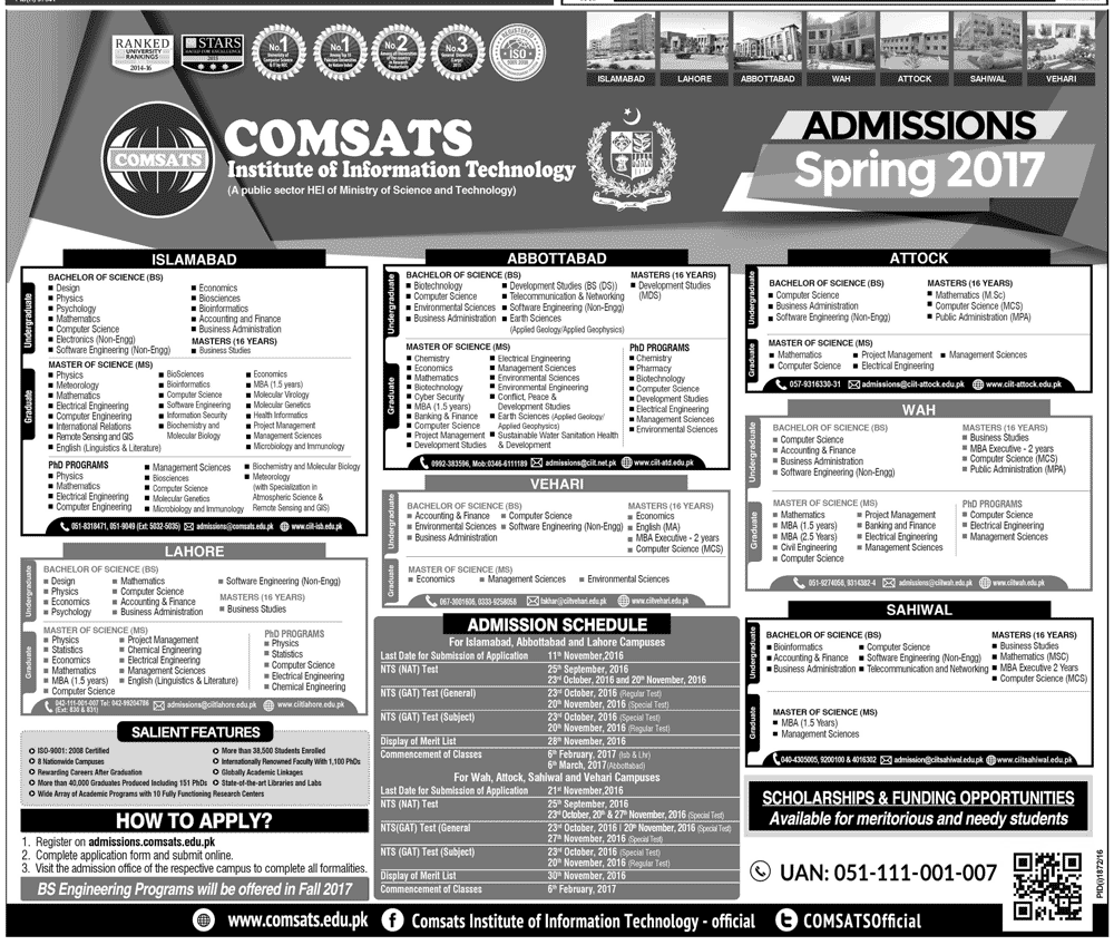 Educational Blog : Comstas admissions 2017