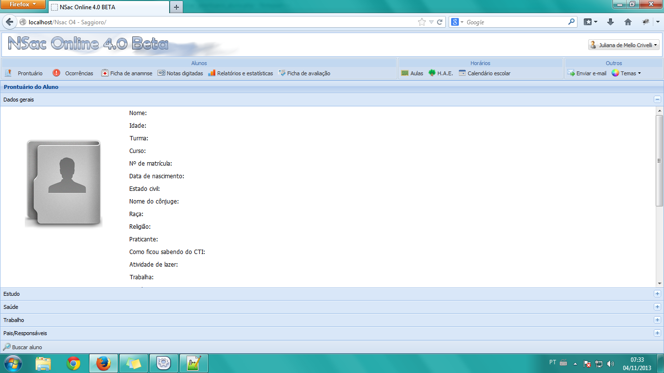 Telas do sistema ~ Zart