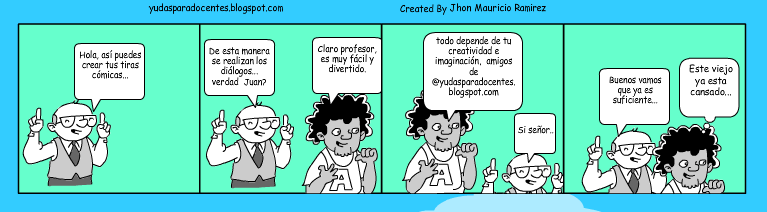 Hacer tiras cómicas con Make Beliefs Comix. Super fácil.