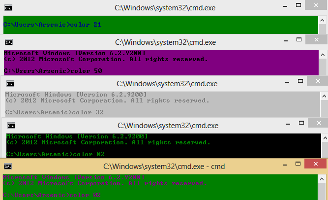 BATCH SCRIPTING: Color in cmd /batch