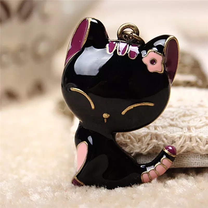 Juego de Cadena y Aretes envejecido - Gata Negra Ref.027 - La Tienda ...