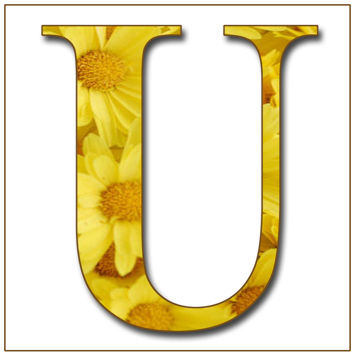 GRANNY ENCHANTED'S BLOG: "Yellow Flowers" Free Scrapbook Alphabet ...